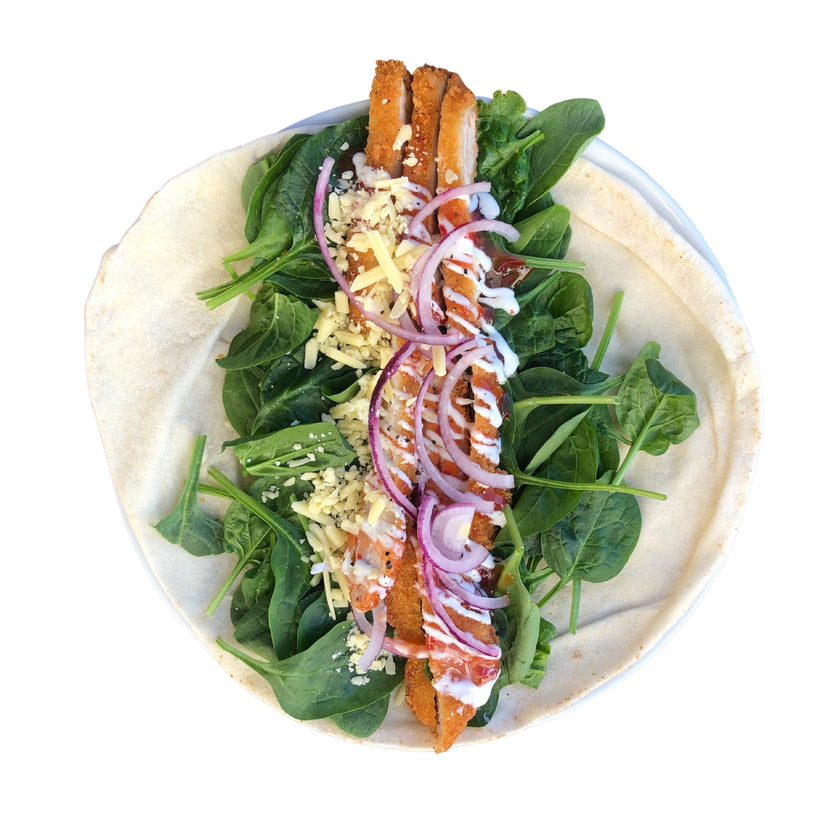 Chicken Schnitzel Lunch Wrap – Mila Kitchen